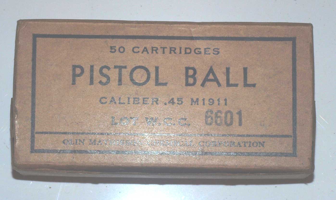 box for .45ACO cartridges-empty - The Gunner